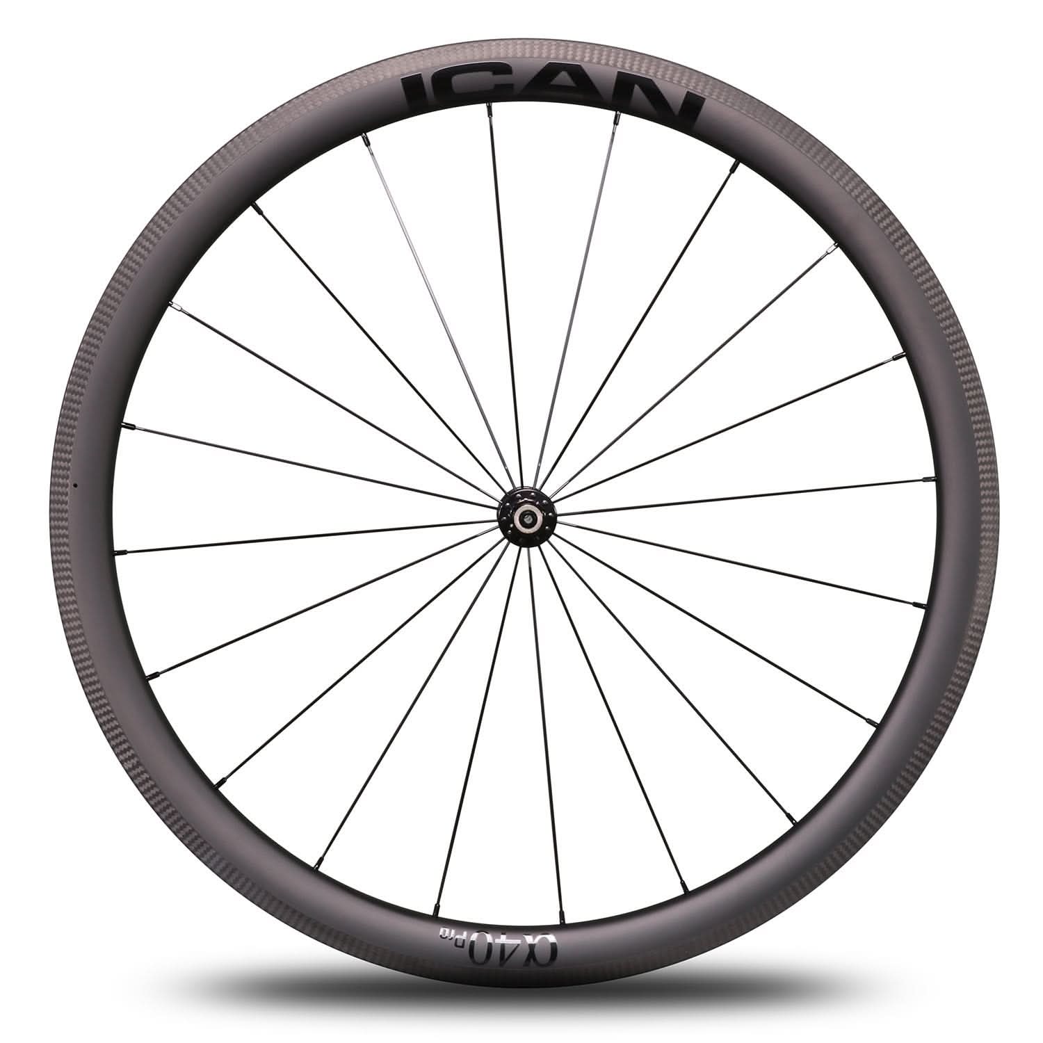 40mm width 700C carbon Tubeless Ready Road Bike Wheels Alpha 40 – ICAN ...